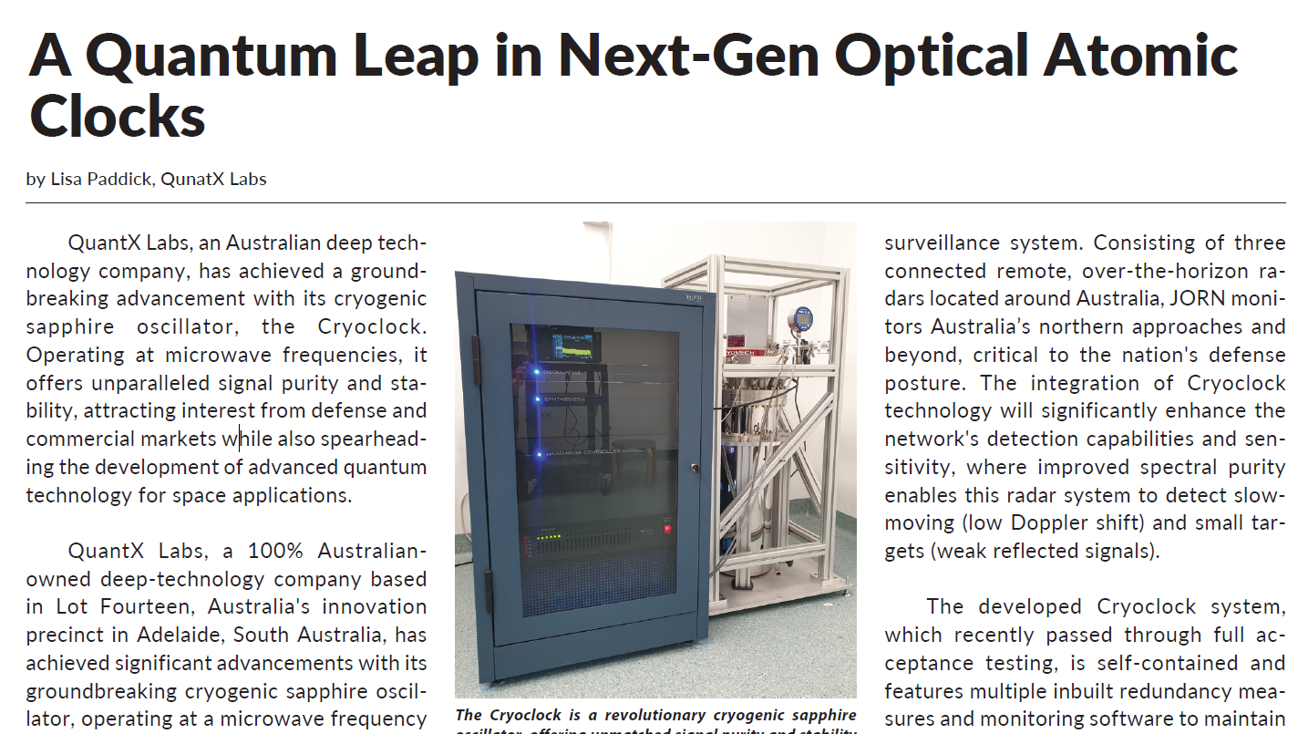 A Quantum Leap in Next-Gen Optical Atomic Clocks - QuantX Labs