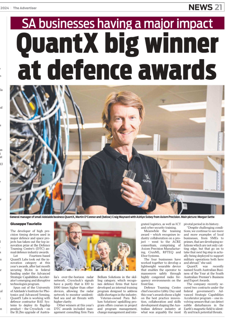 QuantX Labs - Precision Timing Quantum Sensors